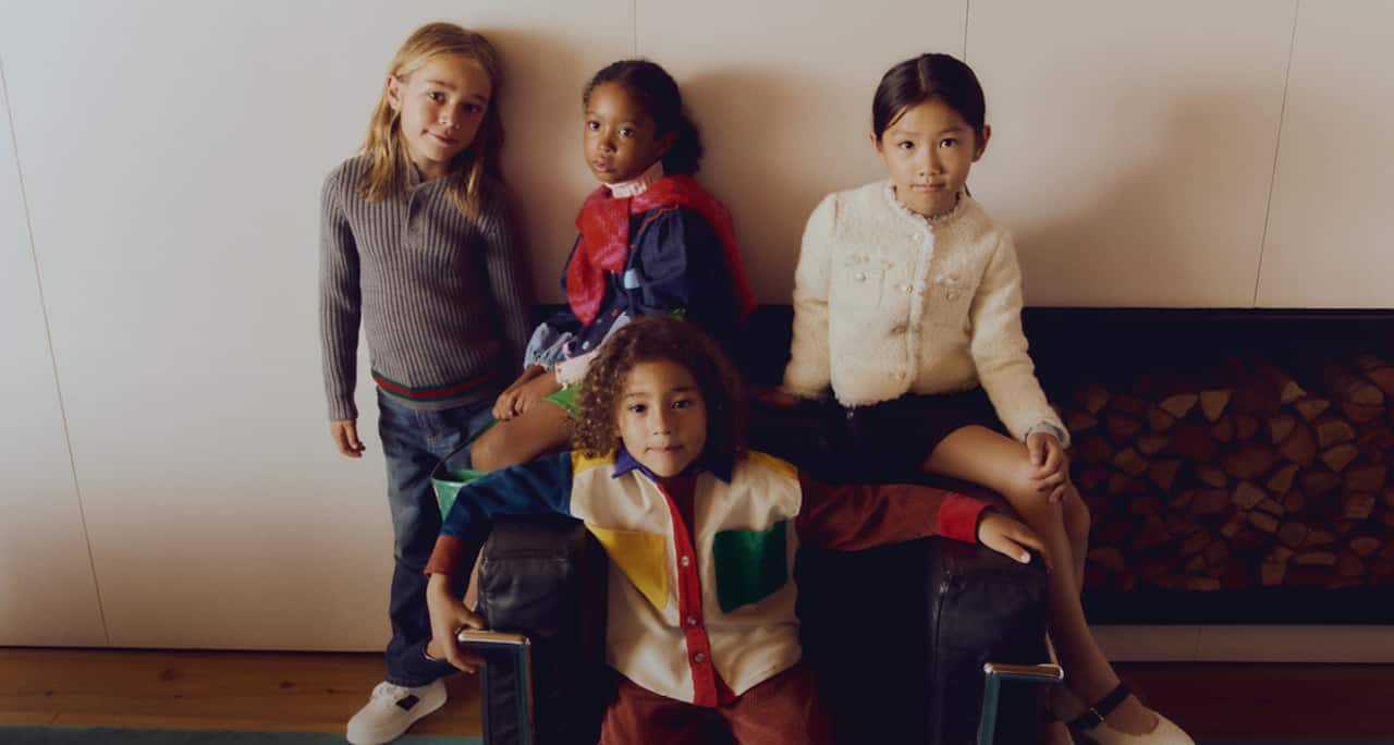 蓝色的Lara荷叶边连体泳衣 - Hunza G Kids | Mytheresa美遴世